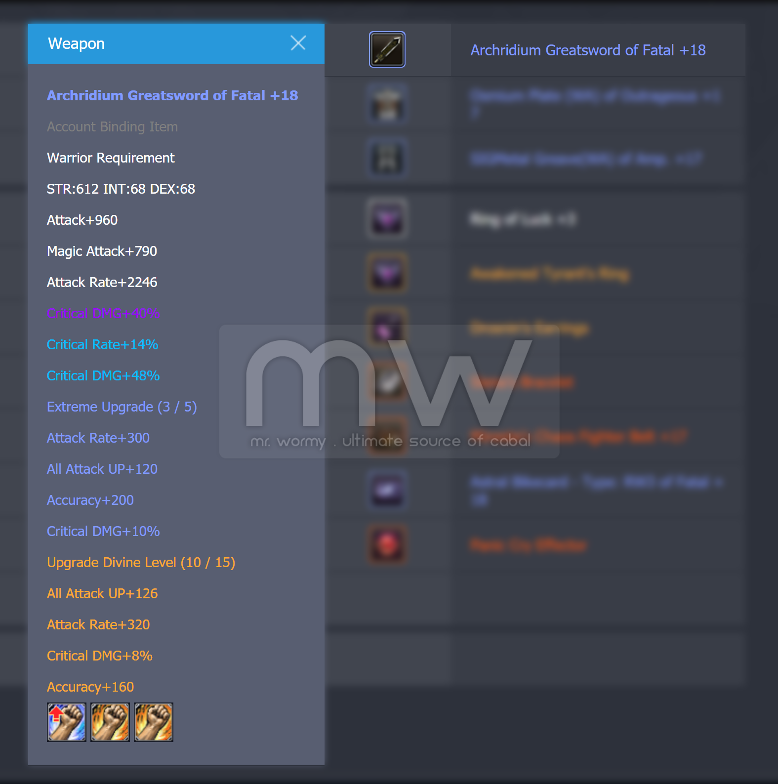 Cabal Online : New Core and New Item Grade – Mr. Wormy