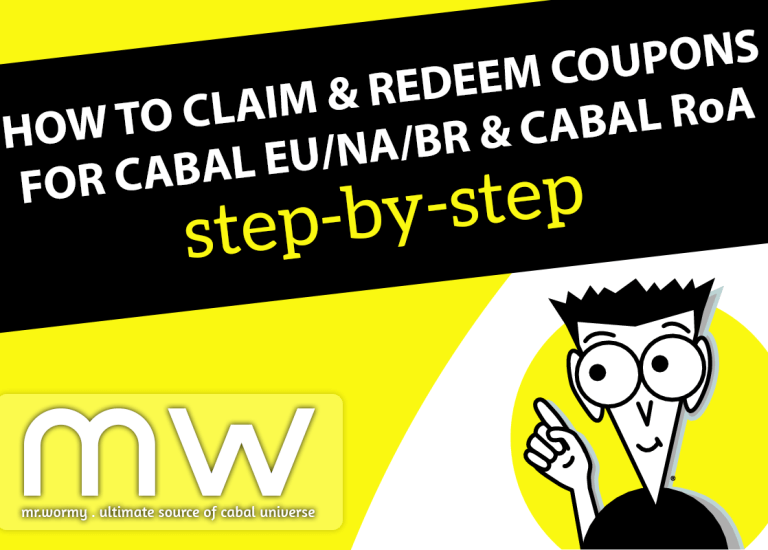 Cabal Online – How to claim and redeem COUPON for Cabal EU/NA/BR and ...