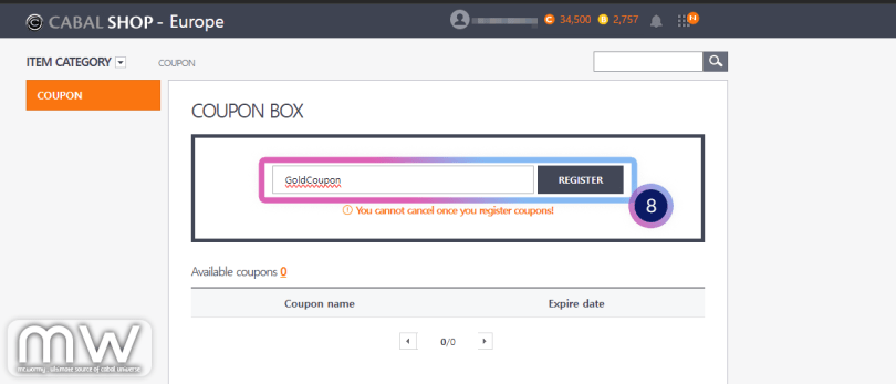 Cabal Online – How to claim and redeem COUPON for Cabal EU/NA/BR and ...