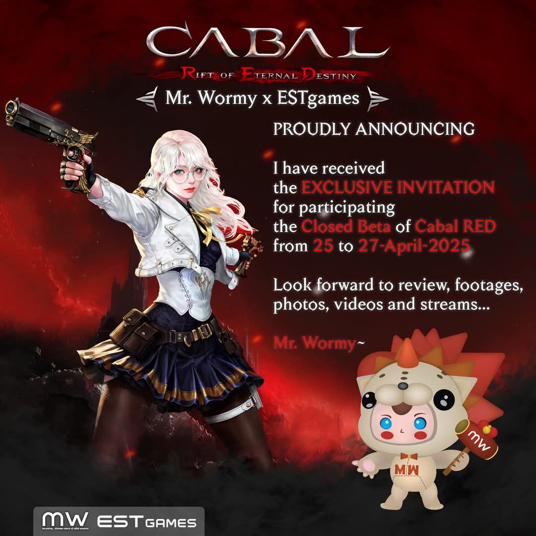 🎮 Cabal RED: Closed Beta Test Announced for April 25th — Celebrating 20 ...